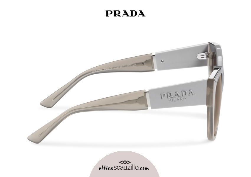 Oversized acetate cat eye sunglasses PRADA SPR 02W col. mink + opal ...