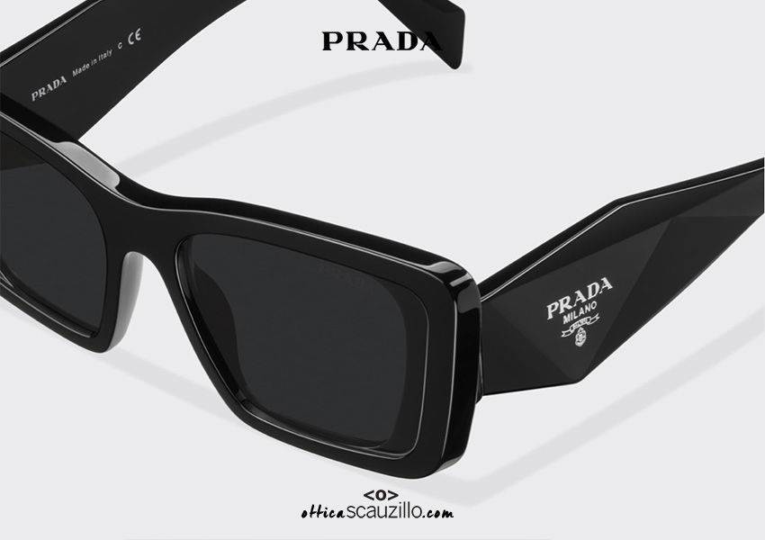 Oversized rectangular sunglasses PRADA SPR 08YS col. black | Occhiali ...