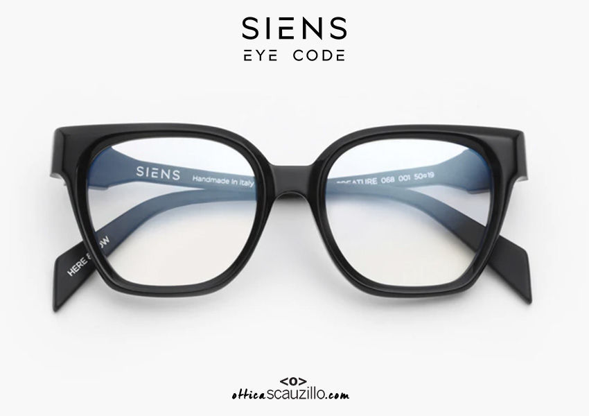 SIENS EYE CODE 068 black butterfly squared eyeglasses | Occhiali ...