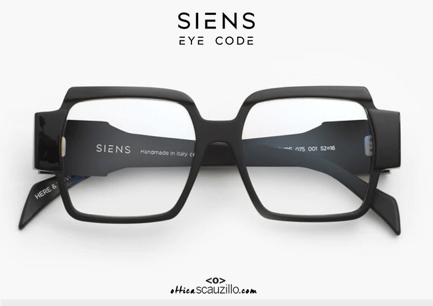 SIENS EYE CODE 075 black oversized square eyeglasses | Occhiali ...