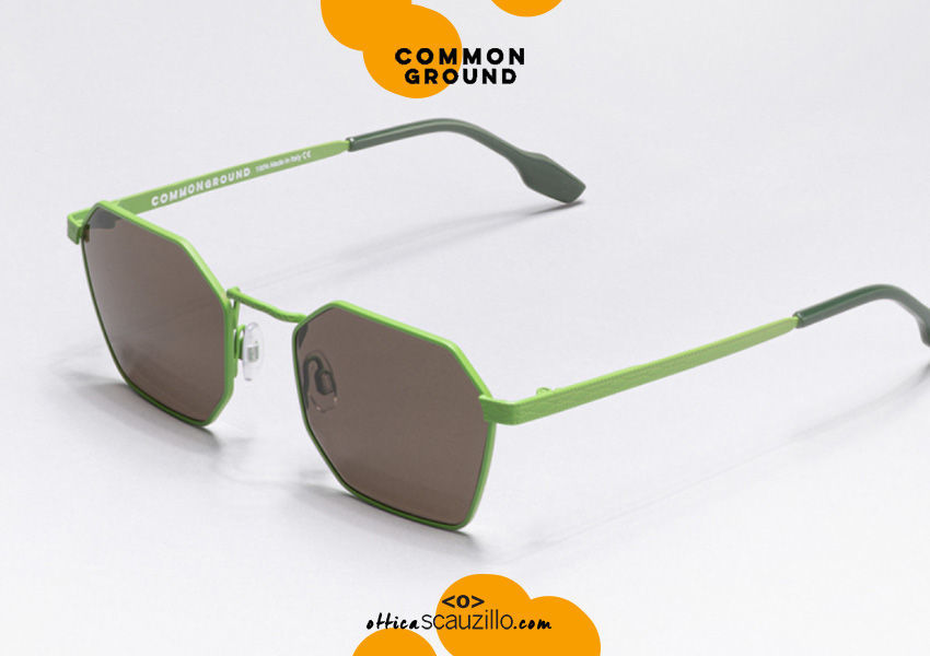 Occhiale da sole esagono metallo verde COMMONGROUND CU See You ...