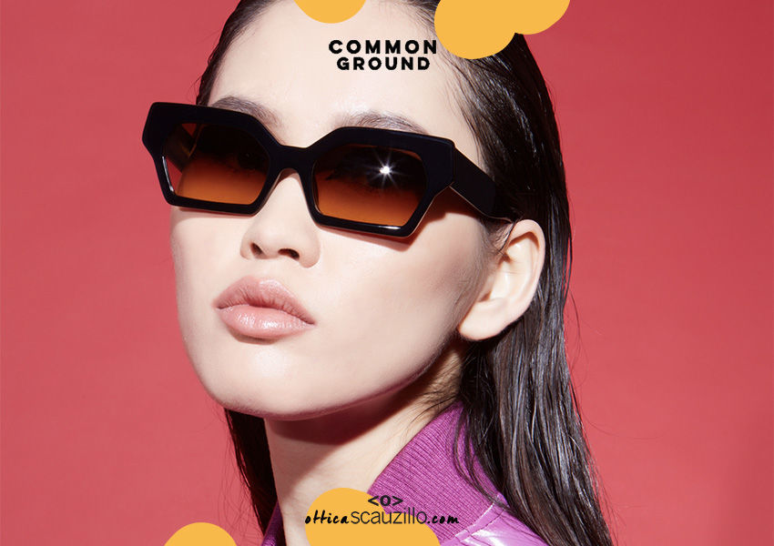 Rectangular cat eye sunglasses COMMONGROUND XOXO Hugs and Kisses col ...
