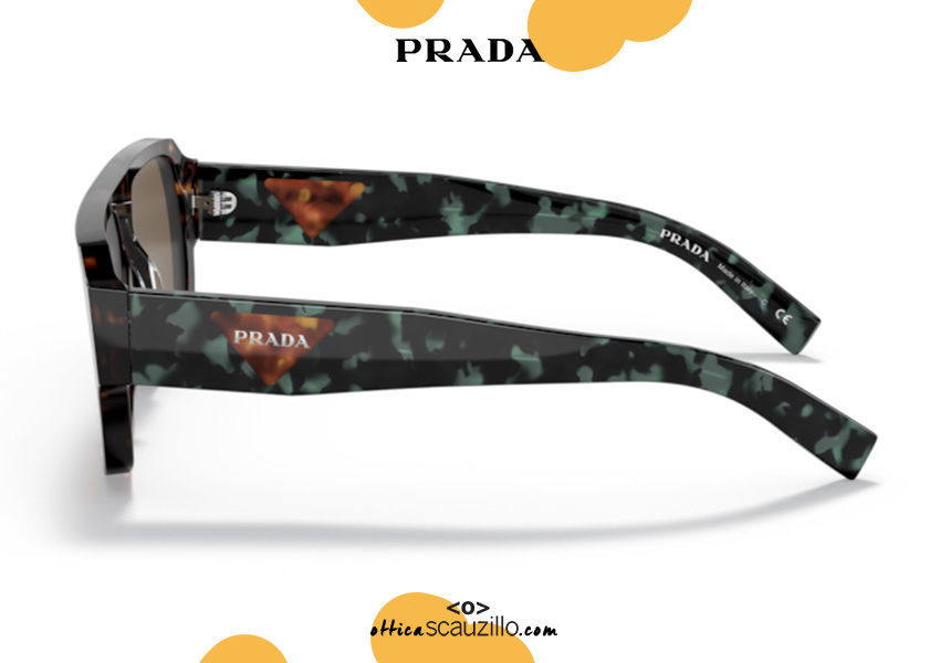 Oversized aviator sunglasses PRADA Symbole SPR 22YS col. brown and ...