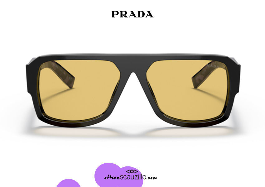 Oversized aviator sunglasses PRADA Symbole SPR 22YS col. black purple ...