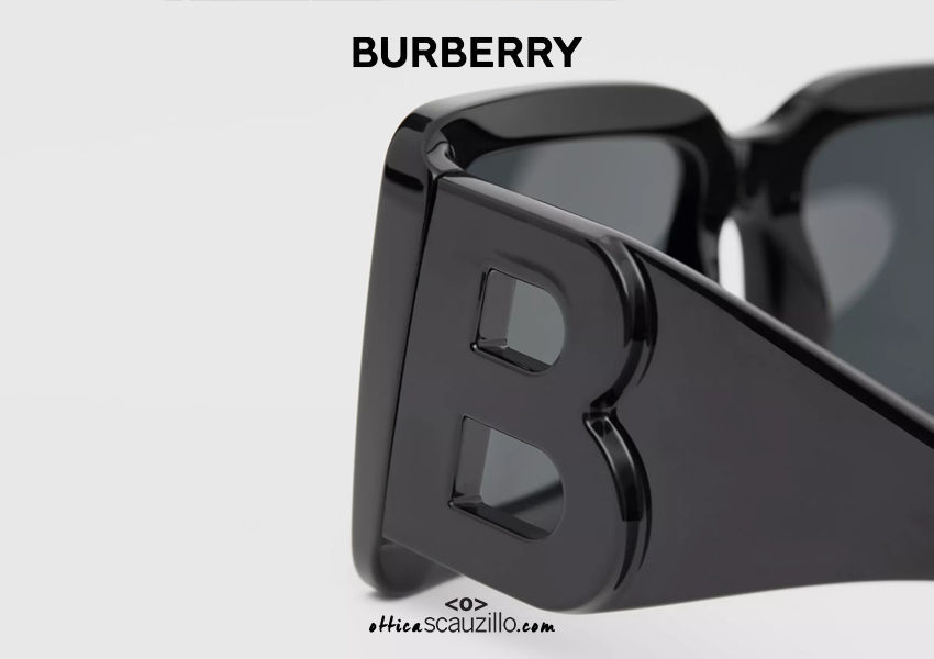 New acetate sunglasses with square frame and letter B BURBERRY OBE4312 col. black | Occhiali ...