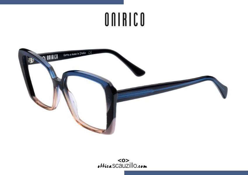 New square eyeglasses in ONIRICO ON103 acetate col. 831 pink, blue and ...