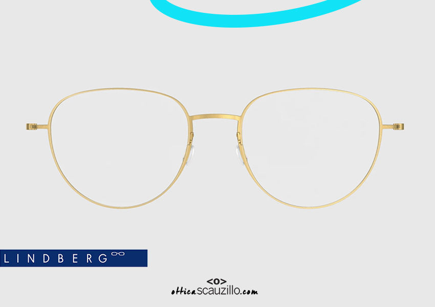 Round eyeglasses LINDBERG ThinTitanium 5512 col. GT gold | Occhiali | Ottica Scauzillo