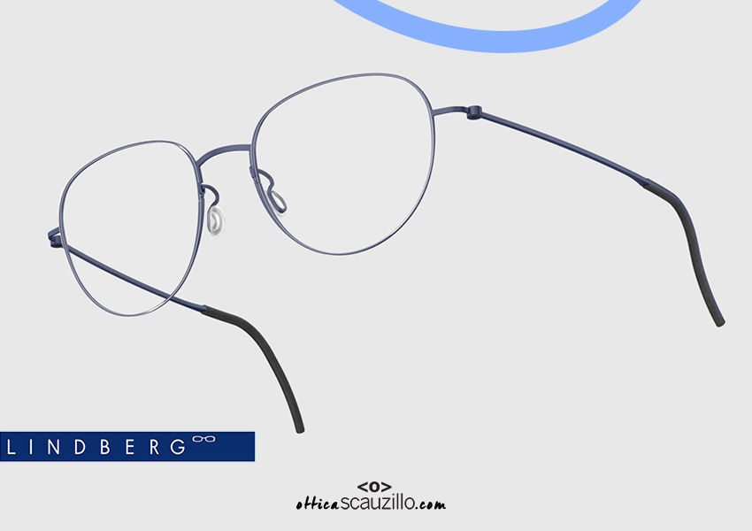Round eyeglasses LINDBERG ThinTitanium 5512 col. U13 blue | Occhiali | Ottica Scauzillo
