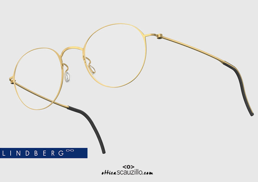 Small round eyeglasses LINDBERG ThinTitanium 5504 col. GT gold | Occhiali | Ottica Scauzillo