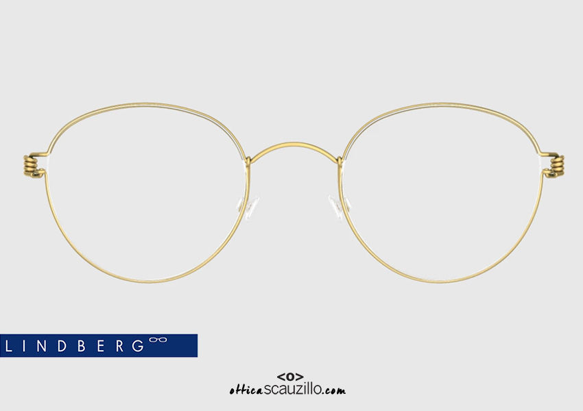 LINDBERG Air Titanium Rim BO round eyeglasses col. GT gold | Occhiali ...